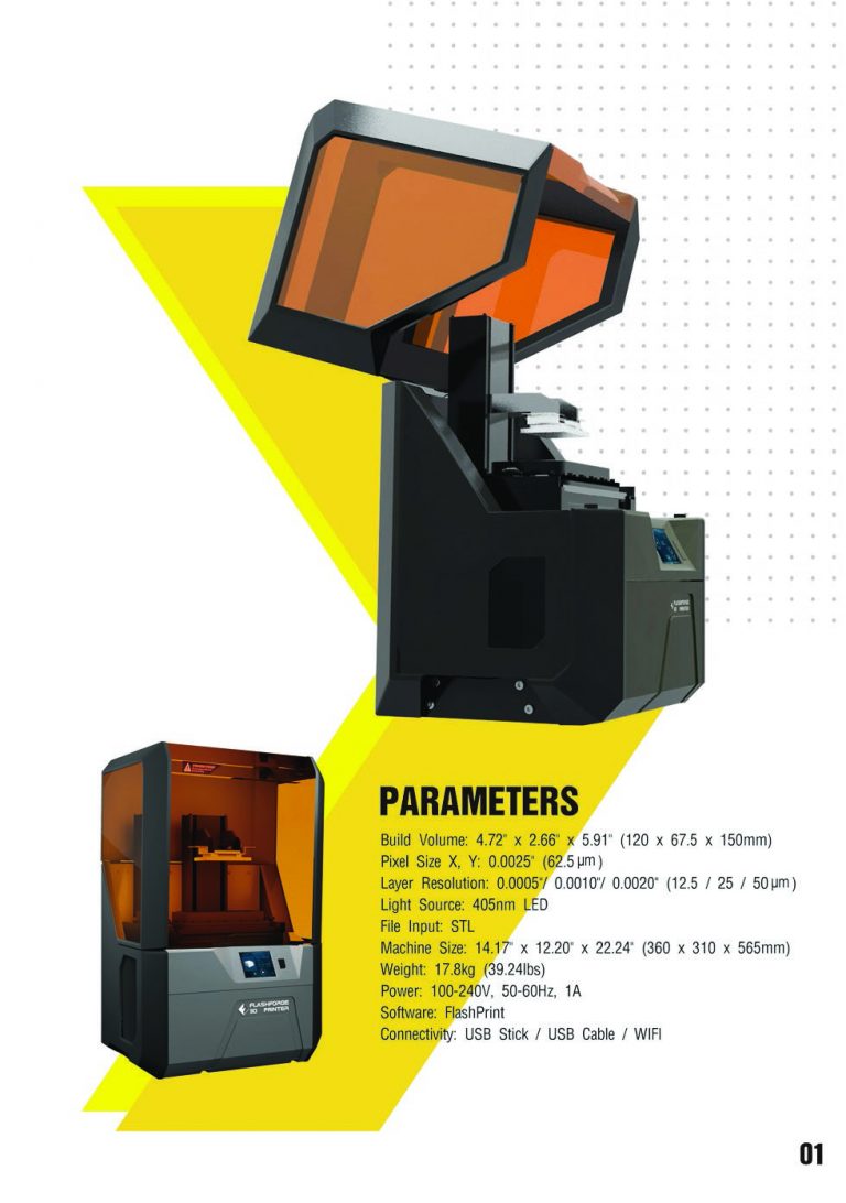 Flashforge Hunter DLP Printer | 3DD Digital Fabrication เครื่องพิมพ์3 ...