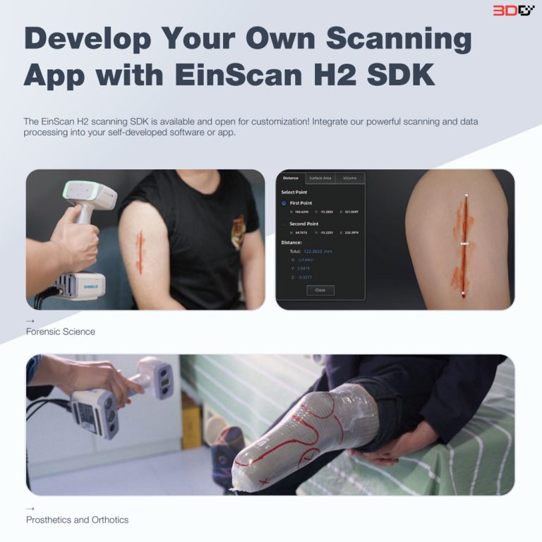 EinScan H2 – 3D Scanner Hybrid Infrared & White LED | 3DD Digital ...