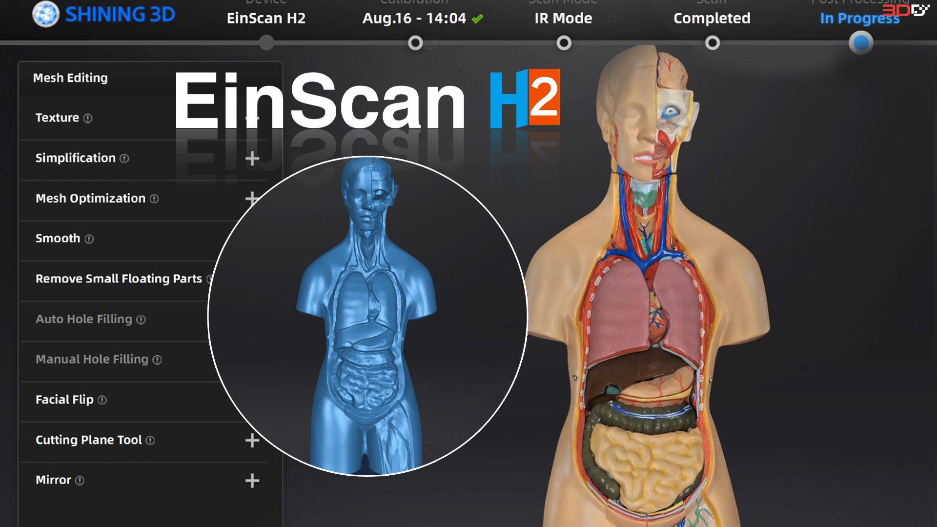 EinScan H2 – 3D Scanner Hybrid Infrared & White LED | 3DD Digital ...