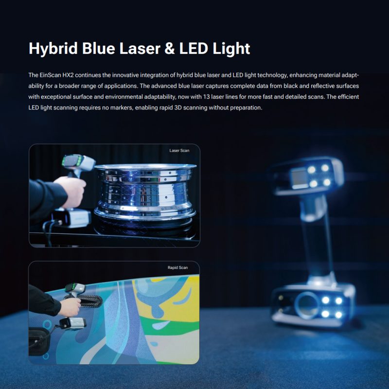 EinScan HX2 – 3D Scanner Hybrid Blue Laser & Blue LED | 3DD Digital ...