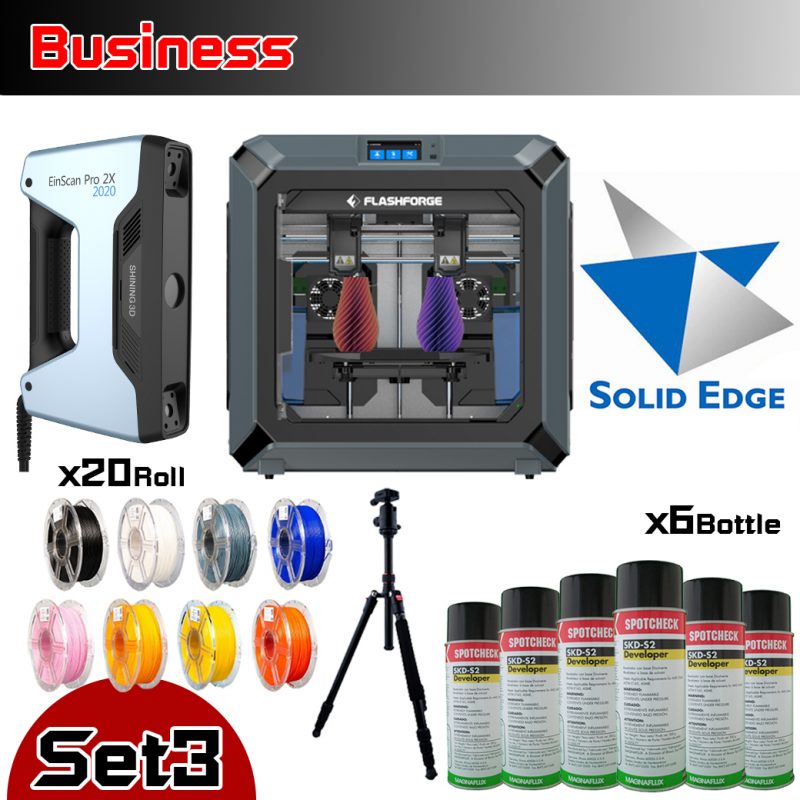Business Set 3 : 3D Scaner /Solid Edge License/3D Printer FDM 2หัวอิสระ ...