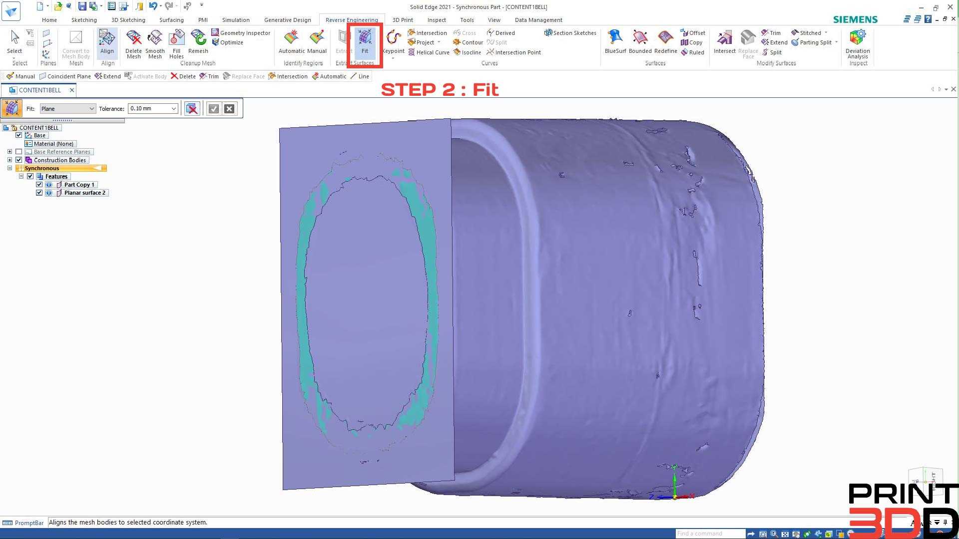 6 เครื่องมือพื้นฐาน Reverse Engineering บน SolidEdge | 3DD Digital Fabrication เครื่องพิมพ์3มิติ ...