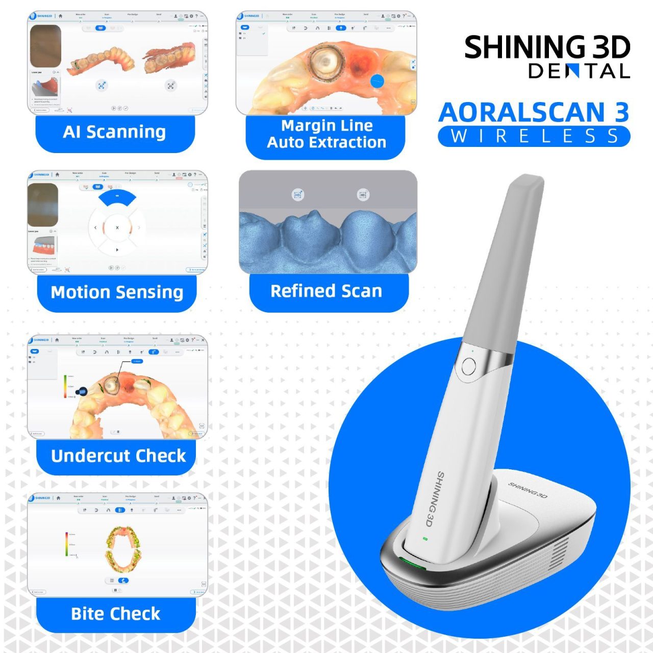AoralScan3/AoralScan3 Wireless Intra-oral Scan สแกนเนอร์ในช่องปาก เรียว ...