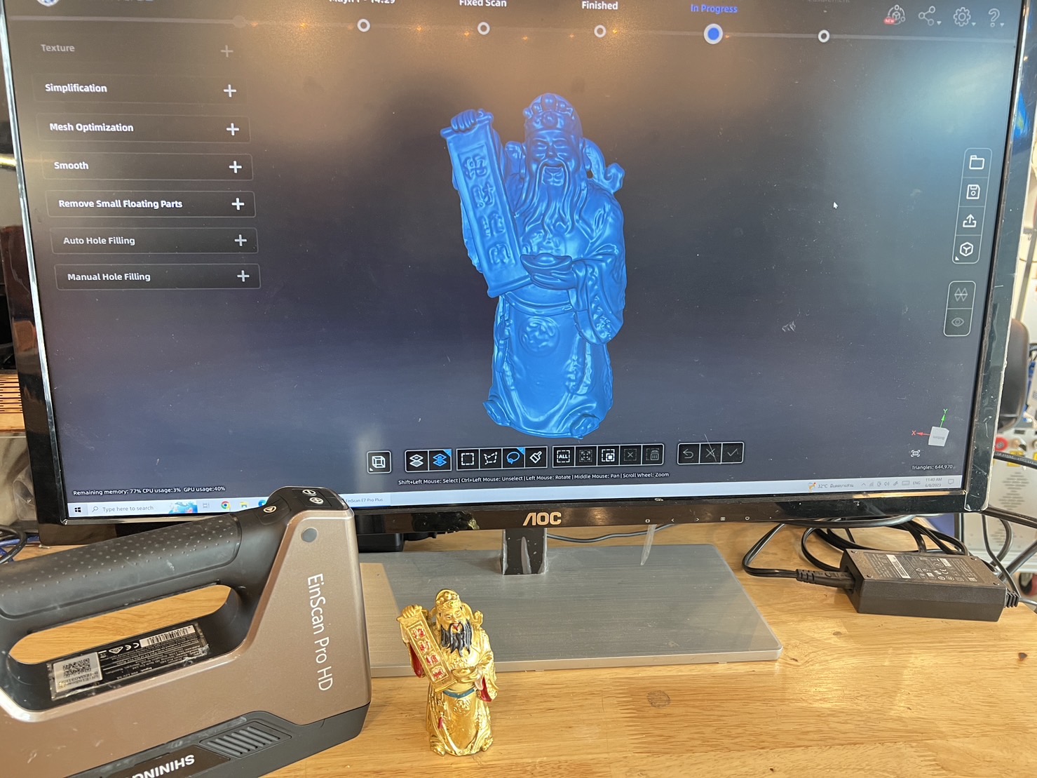 เทพเจ้าแห่งทรัพย์สิน”ไฉ่ซิงเอี๊ย” ด้วย 3D Scanner | 3DD Digital ...