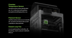 Bambu Lab X1 Carbon / Combo เครื่องพิมพ์3มิติ ผสาน Lidar 256x256x256mm ...