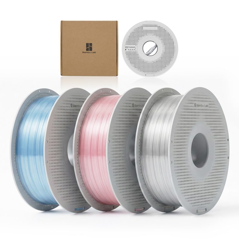 Bambu PETG Translucent : เส้นพลาสติกโปร่งแสง RFID 1Kg with Reusable ...